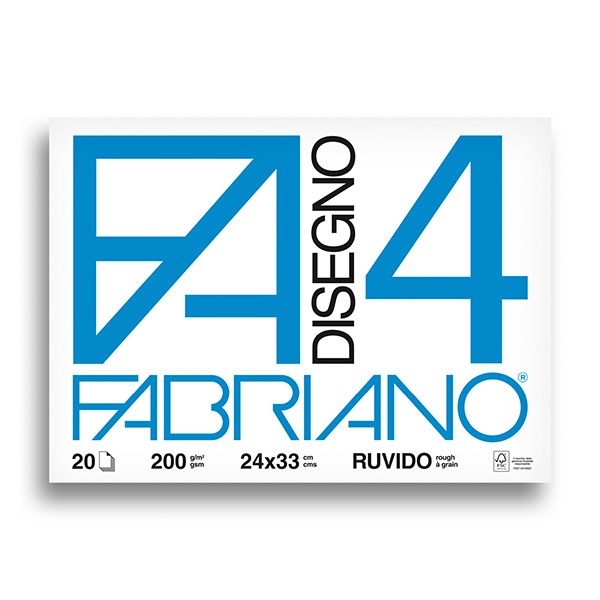 Fabriano Disegno F4 4 Angoli 24x33 200g Ruvido 24x33